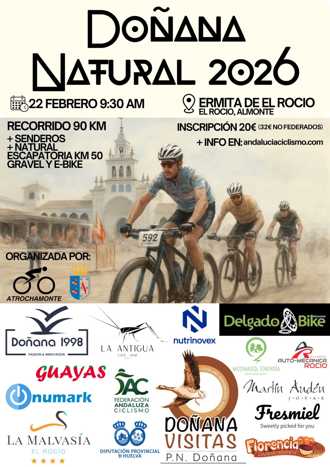 XIV DOÑANA NATURAL 2026. CICLISMO. EL ROCÍO - Turismo de Almonte